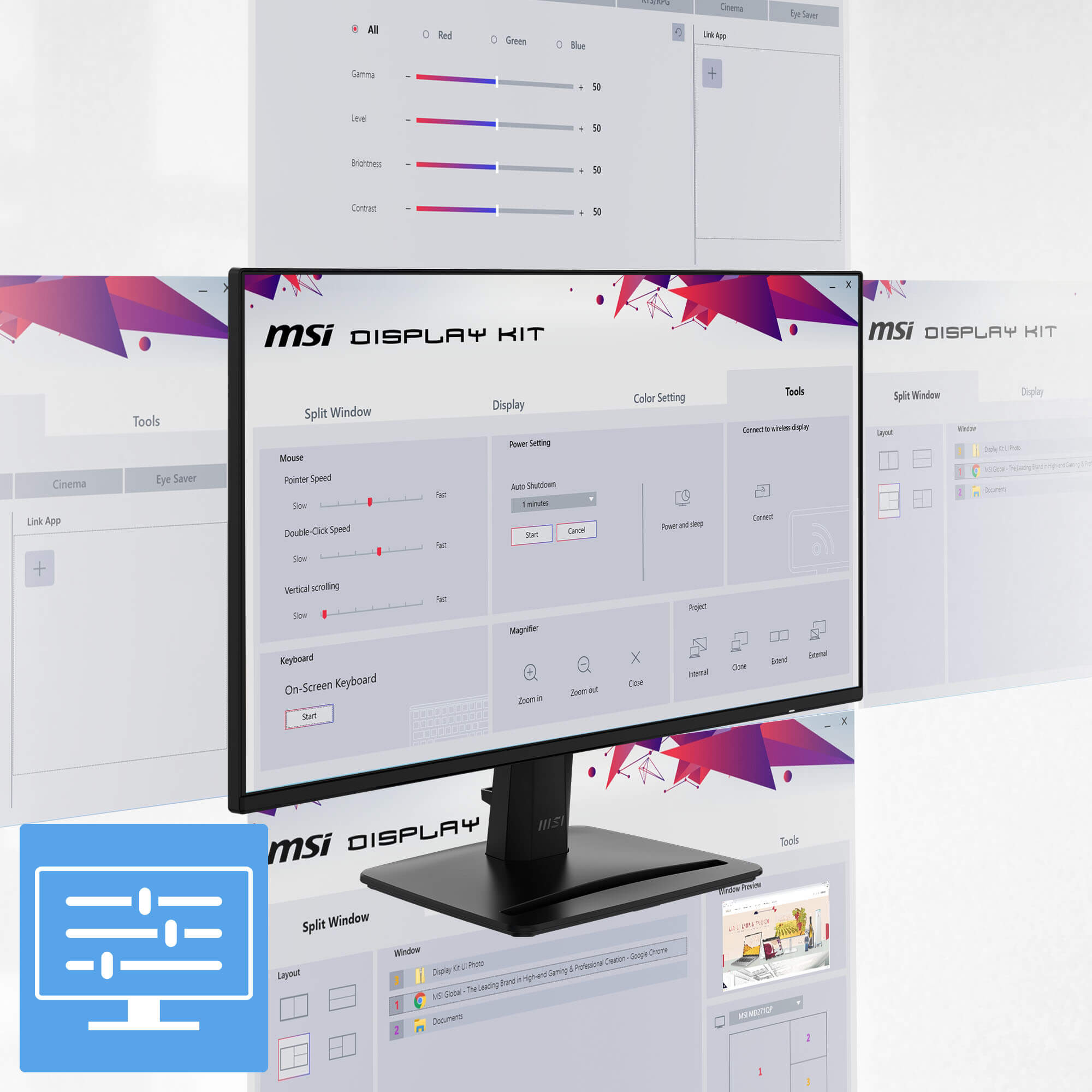 MSI PRO MP242A E2 24-inch IPS 1920 x 1080 (FHD) Gaming Office Monitor, 120Hz, Adaptive-Synch ...